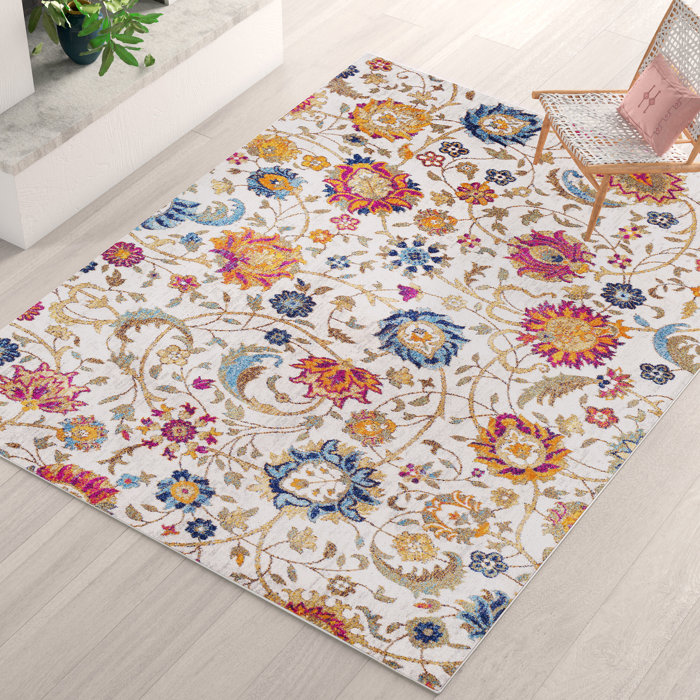 Mistana™ Hillsby Floral Area Rug in Multicolor & Reviews | Wayfair