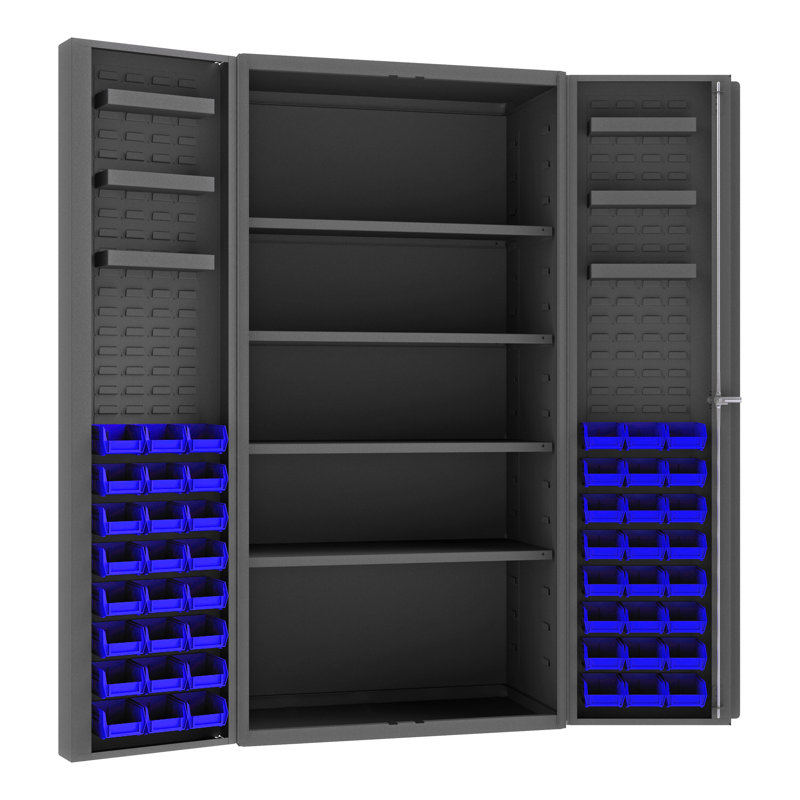 WFX Utility™ Cabinet, 10 Shelves, 48 Blue Bins | Wayfair.ca