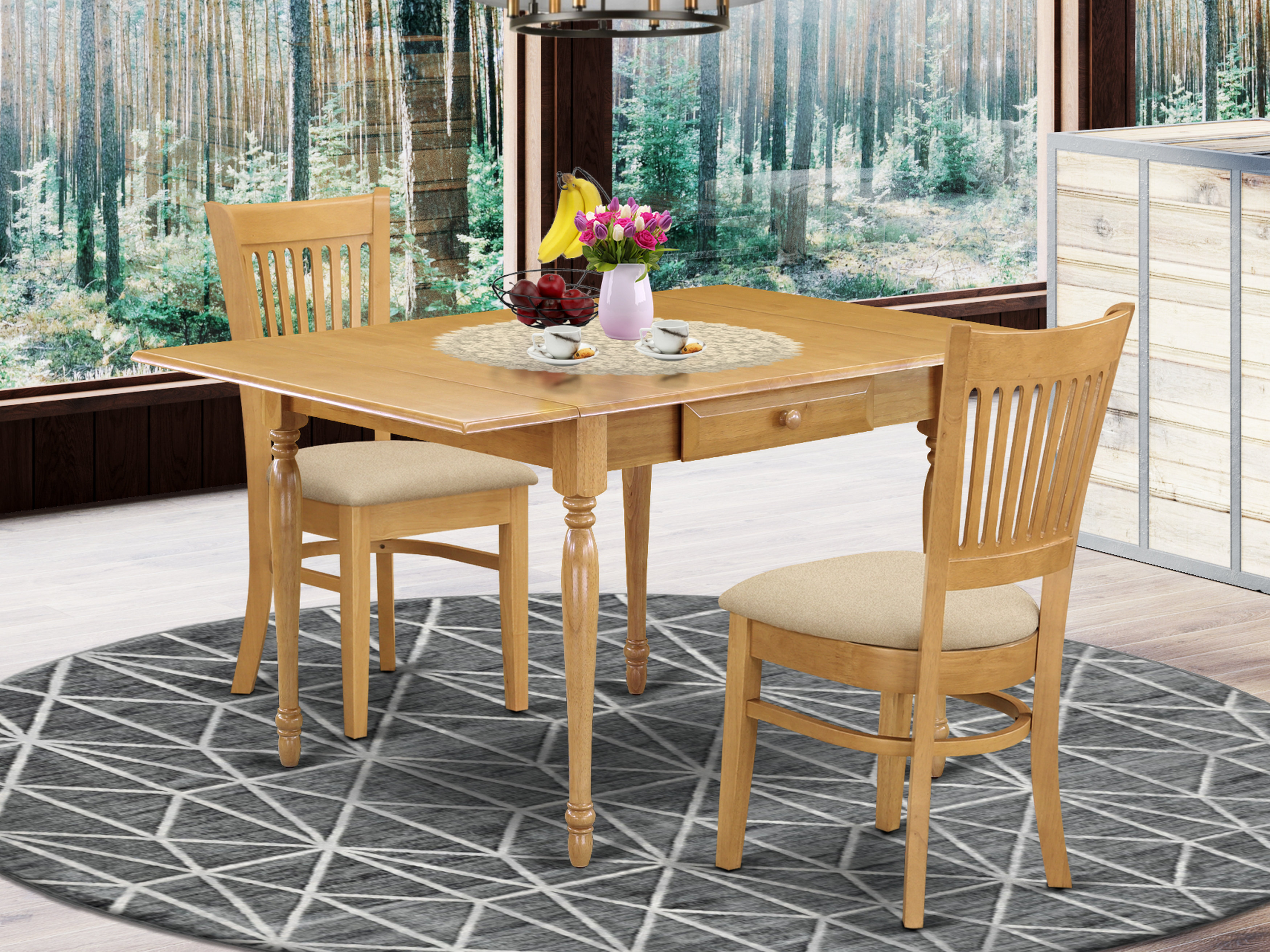 Charlton Home® Anay Drop Leaf Solid Wood Dining Set | Wayfair