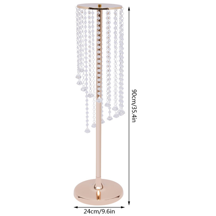 House of Hampton® Dnijah Metal And Crystal Flower Stand For Party ...