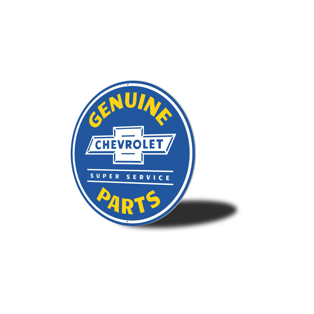 Lizton Sign Shop, Inc Chevy Genuine Parts Car Aluminum Sign | Wayfair