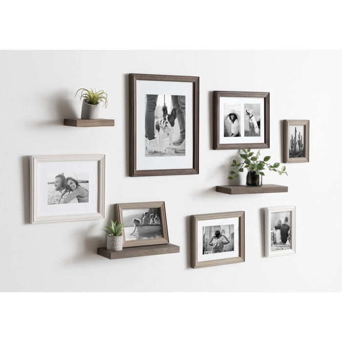 Red Barrel Studio® Helf Wood Gallery Picture Frame - Set of 10 ...