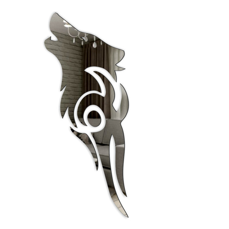 Maturi Decorative Acrylic Mirror Wolf | Wayfair.co.uk
