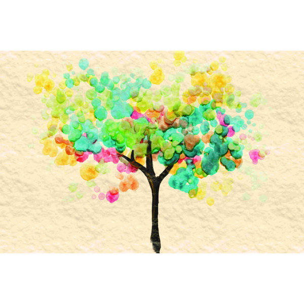 Winston Porter Watercolor Tree - Wrapped Canvas Print | Wayfair