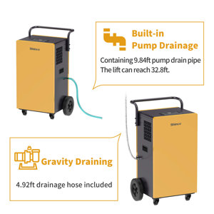 Shinco 200 Pints per Day Console Dehumidifier for Rooms up to 8000 Sq ...