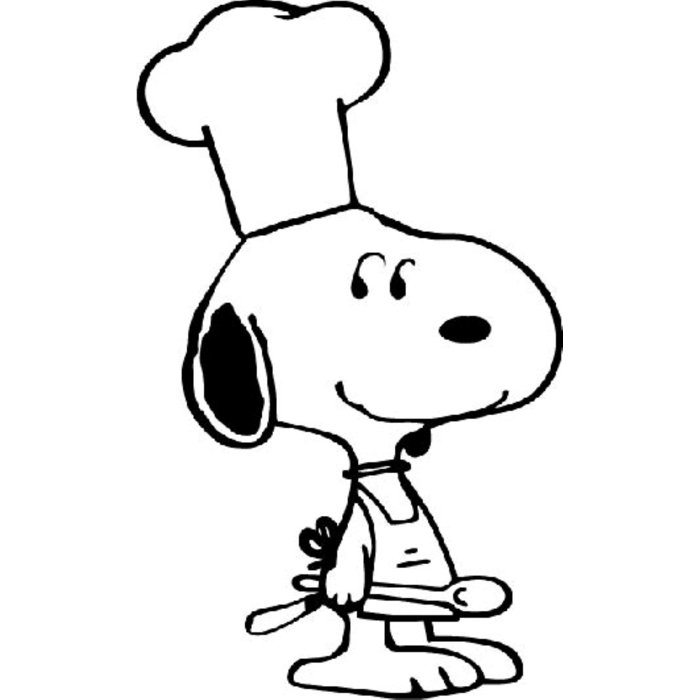 Design With Vinyl Snoopy Dog Chef Cook Peanuts Cartoon Character Wall ...