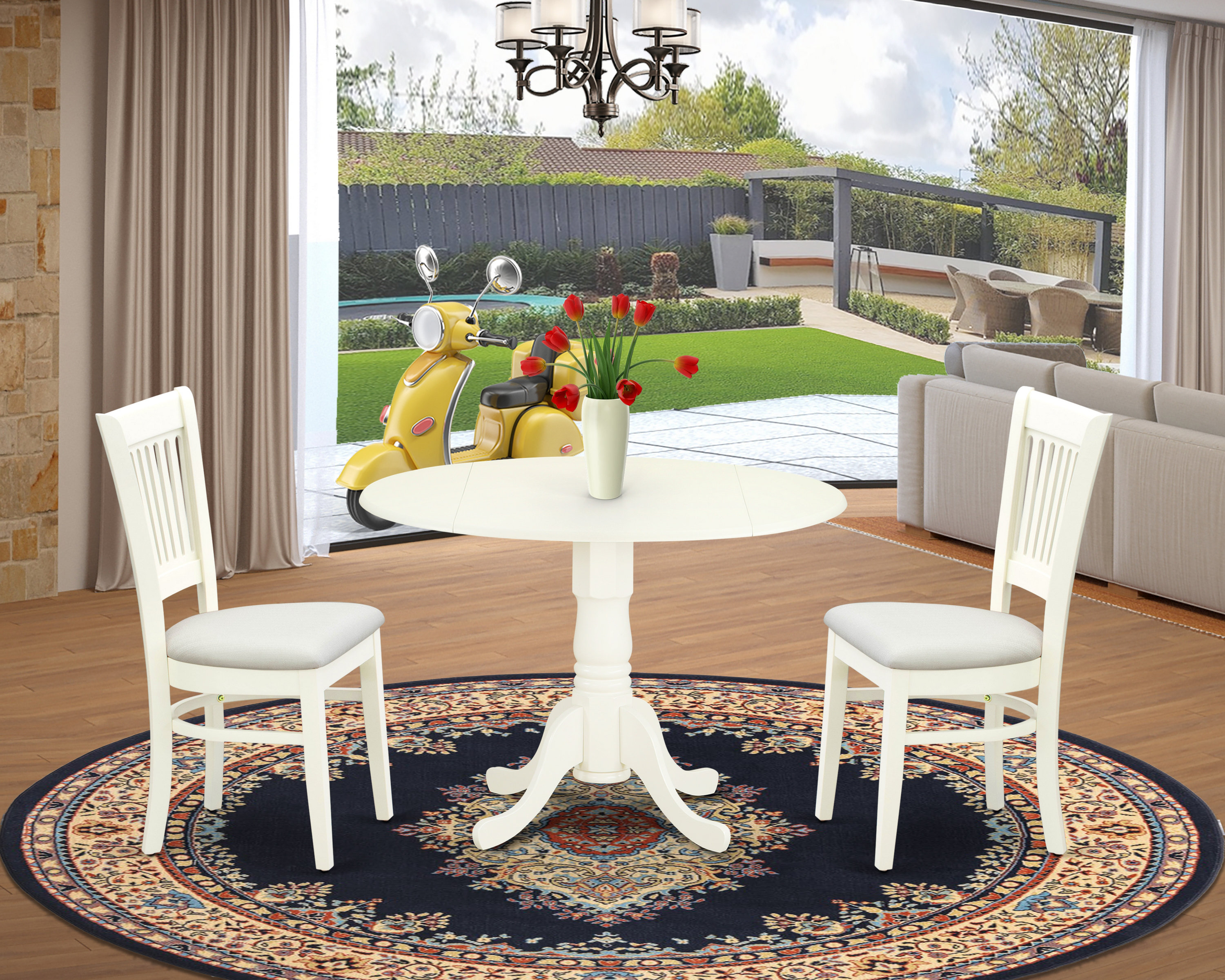 Alcott Hill® Maytham Drop Leaf Solid Wood Dining Set | Wayfair