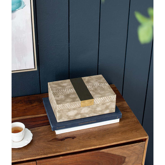 Willa Arlo Interiors Luella 2 Piece Banded Python Print Decorative Box ...