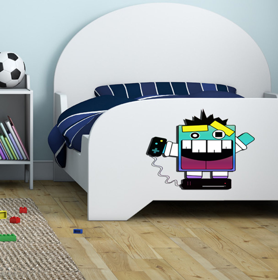 Zoomie Kids Joystick Vinyl Robot Computer Games Wall Decal | Wayfair