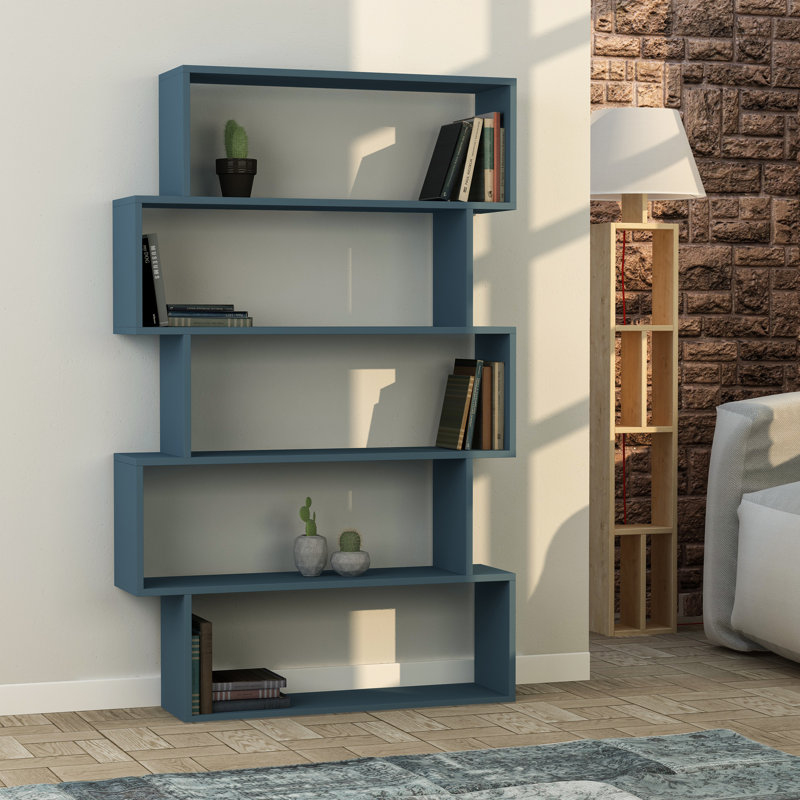 Latitude Run® Musser Geometric Bookcase & Reviews | Wayfair