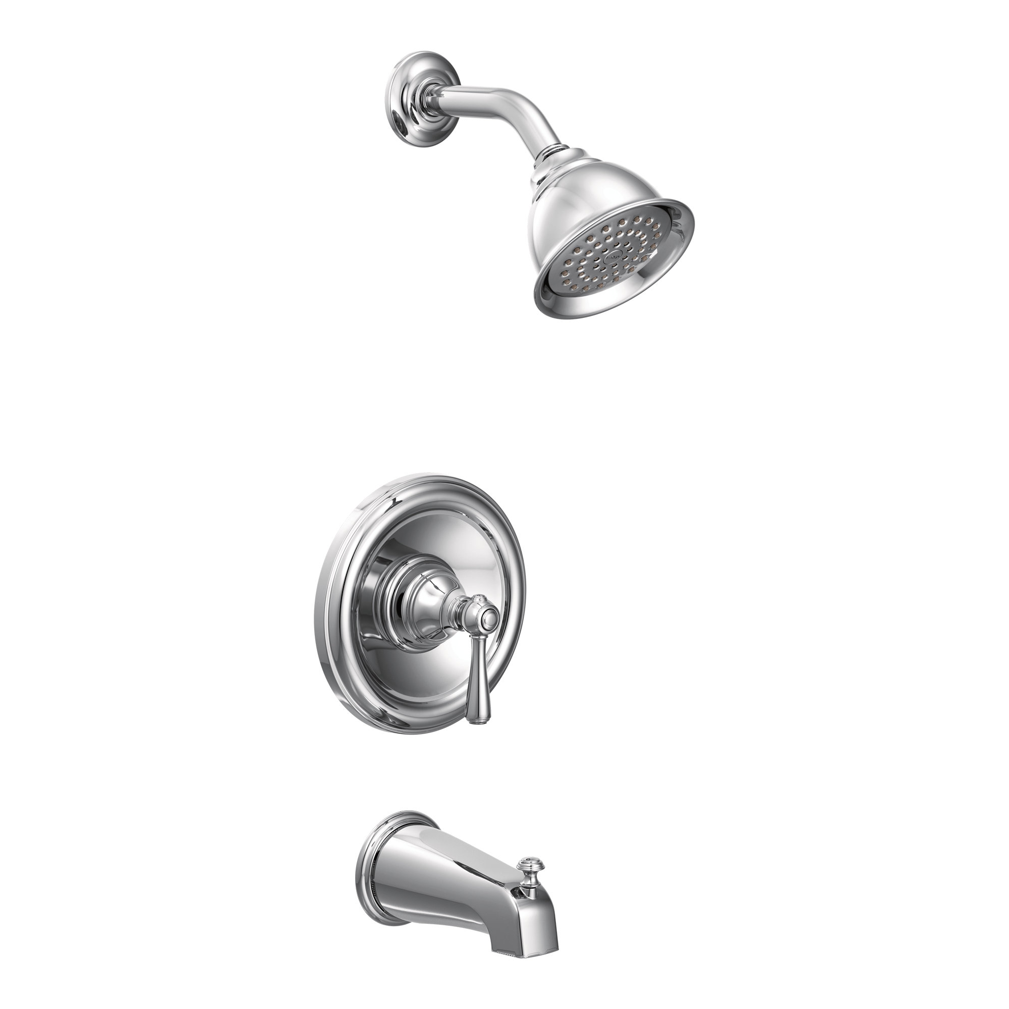 Moen Kingsley Posi-Temp Temperature Control Tub and Shower Faucet with Lever Handle & Reviews ...