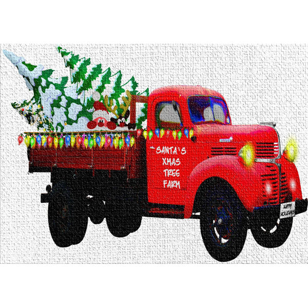 Red-truck-rug | Wayfair