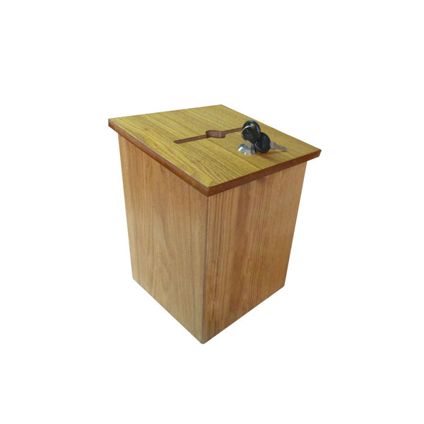 Fixturedisplays Suggestion/Donation Wood Drop Box | Wayfair