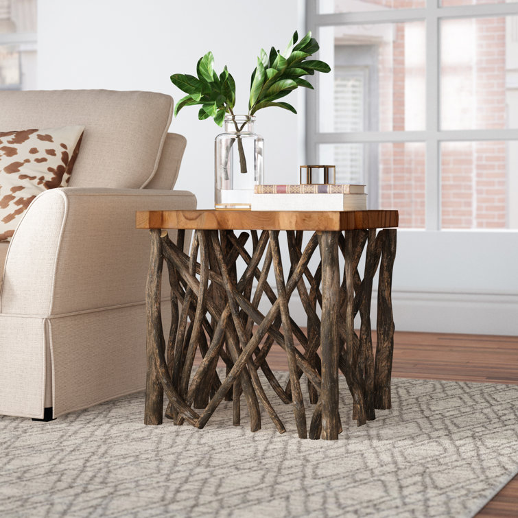 Millwood Pines Staggs 22'' Tall Solid Wood Tree Stump End Table ...