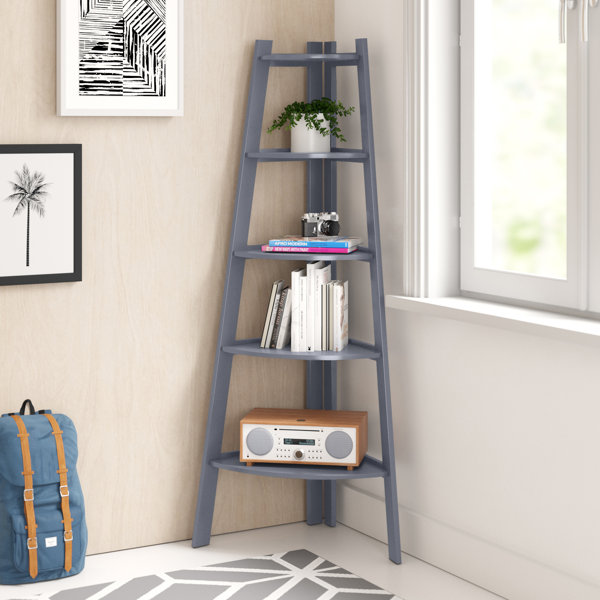 Gray Corner Bookshelf | Wayfair