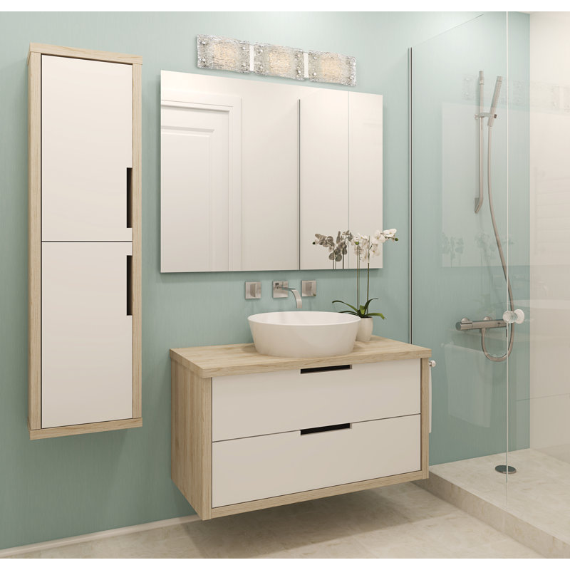 Ivy Bronx Amesbury 3 - Light Dimmable LED Vanity Light & Reviews | Wayfair