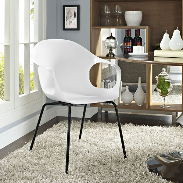 Modway Swerve Arm Chair in White - Wayfair Canada