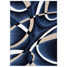 Wrought Studio Catalan Abstract Area Rug in Navy & Reviews | Wayfair