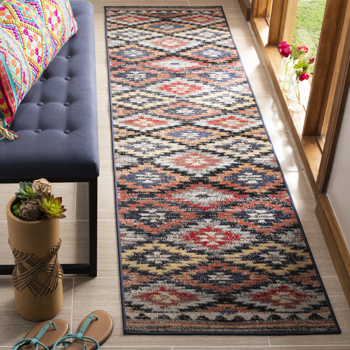 Latitude Vive Wes Hooked Red/Orange/Black Rug & Reviews | Wayfair.co.uk