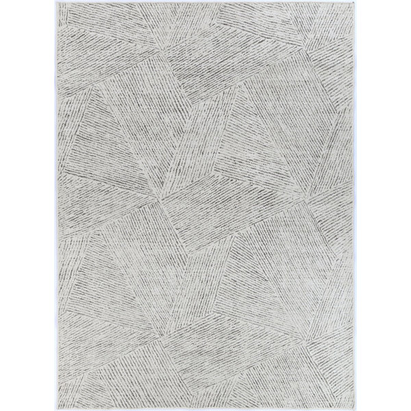 17 Stories Cream/Gray Rug | Wayfair