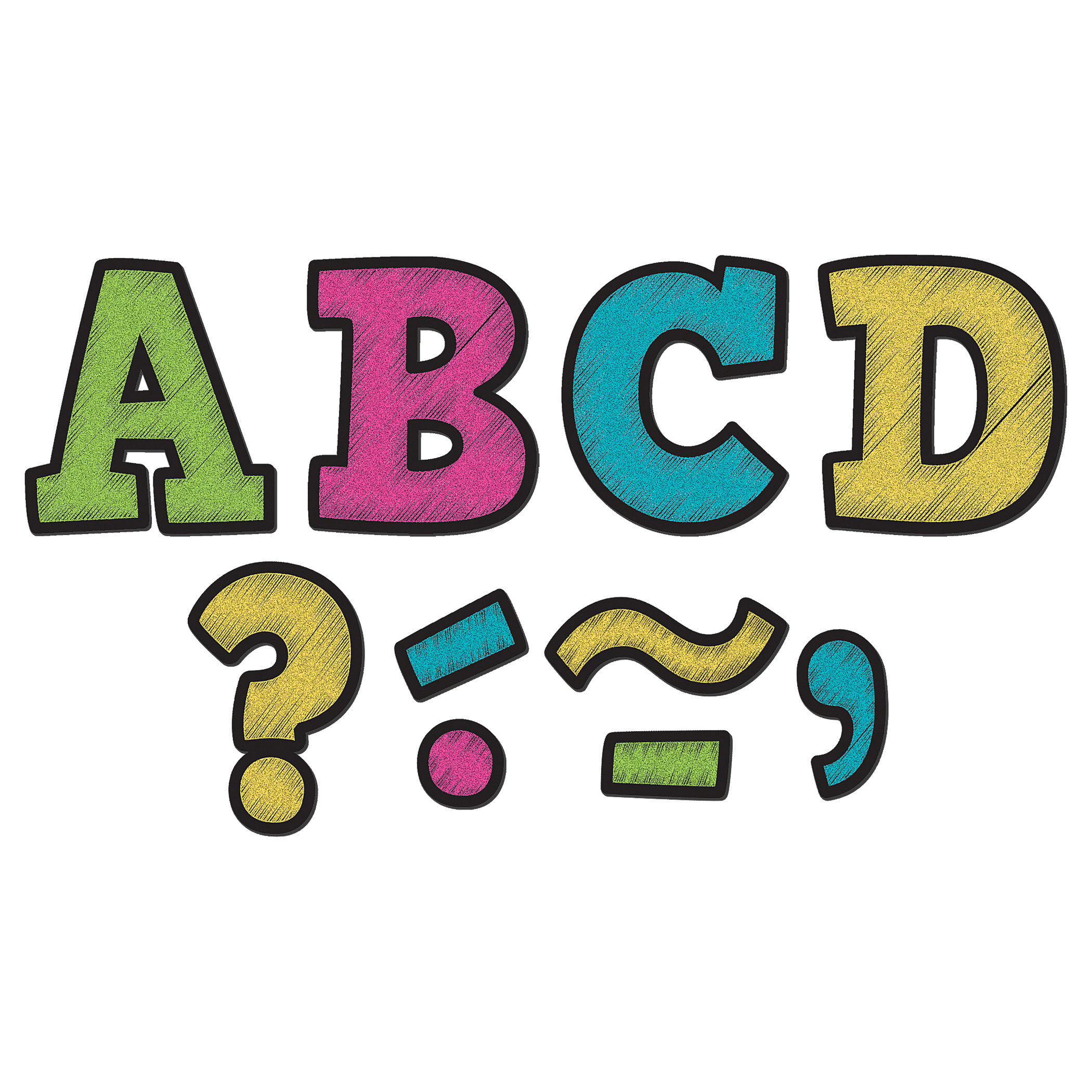 Teacher Created Resources Chalkboard Bright Bold Alphabet | Wayfair