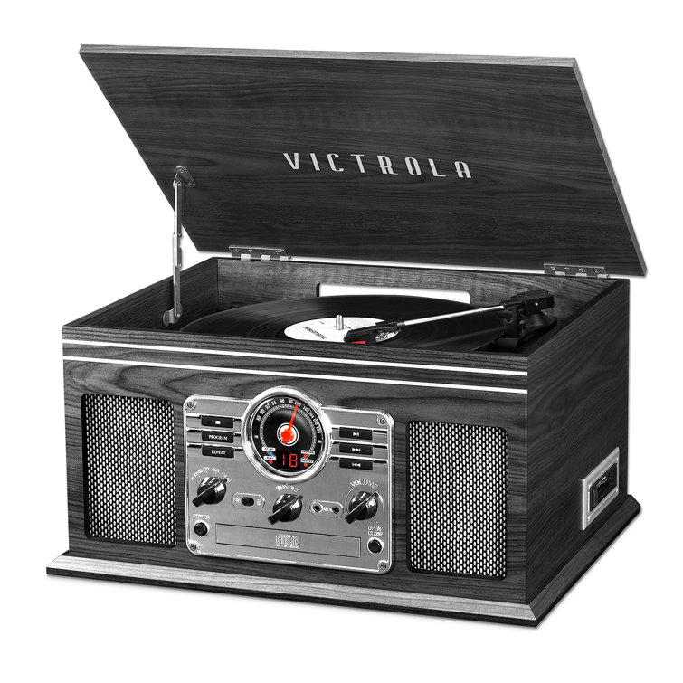 Victrola 6-In-1 Bluetooth Decorative Record Player with 3-Speed ...