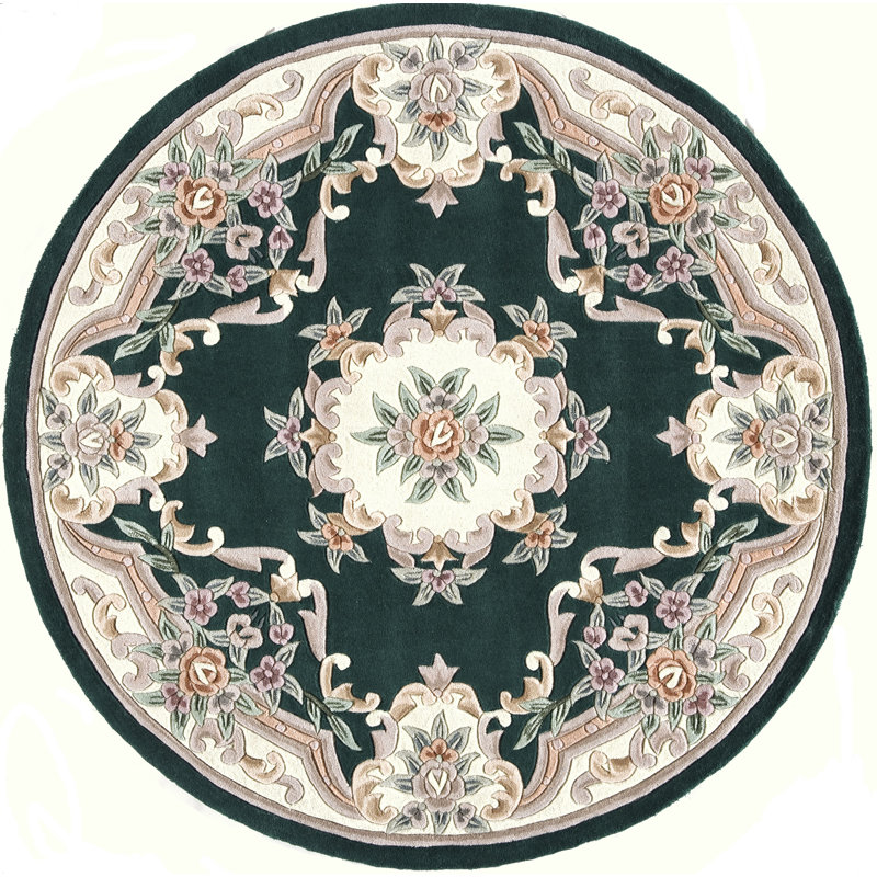 The Conestoga Trading Co. Oriental Handmade Tufted Wool Emerald Green ...