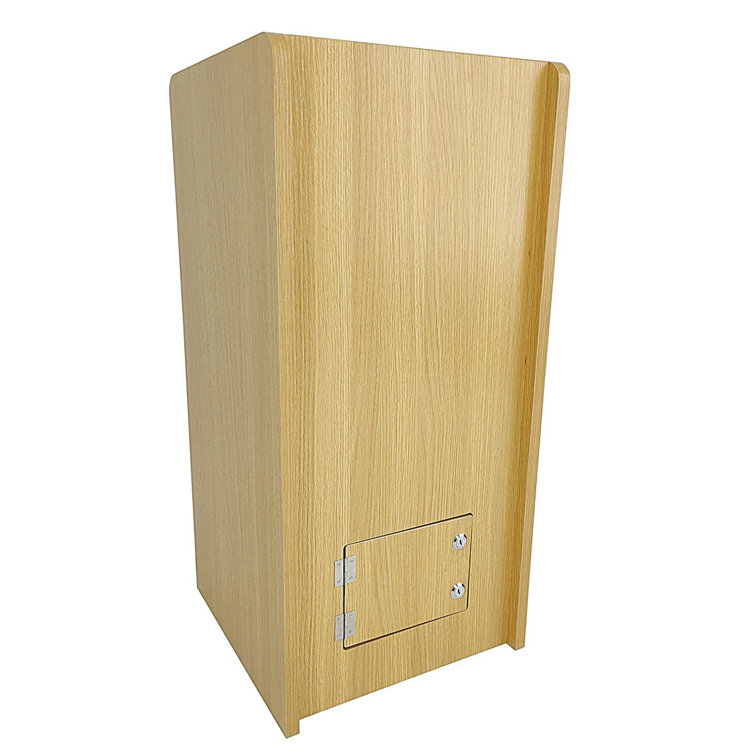 FixtureDisplays 15"X 15" X 31.5",Double Lock Wood (MDF Veneer) Donation ...