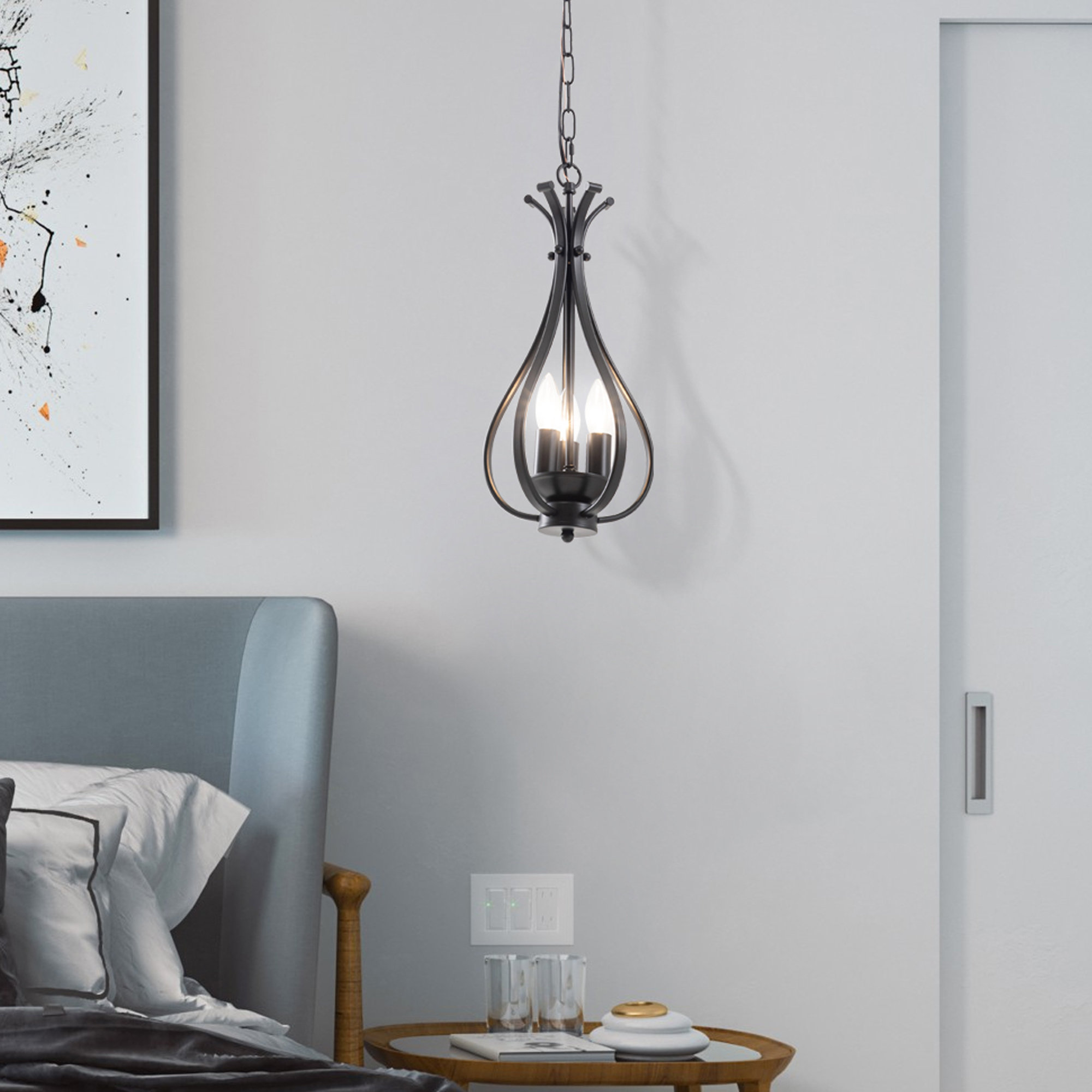 Rosdorf Park Kisha 3 - Light Single Teardrop Pendant & Reviews | Wayfair