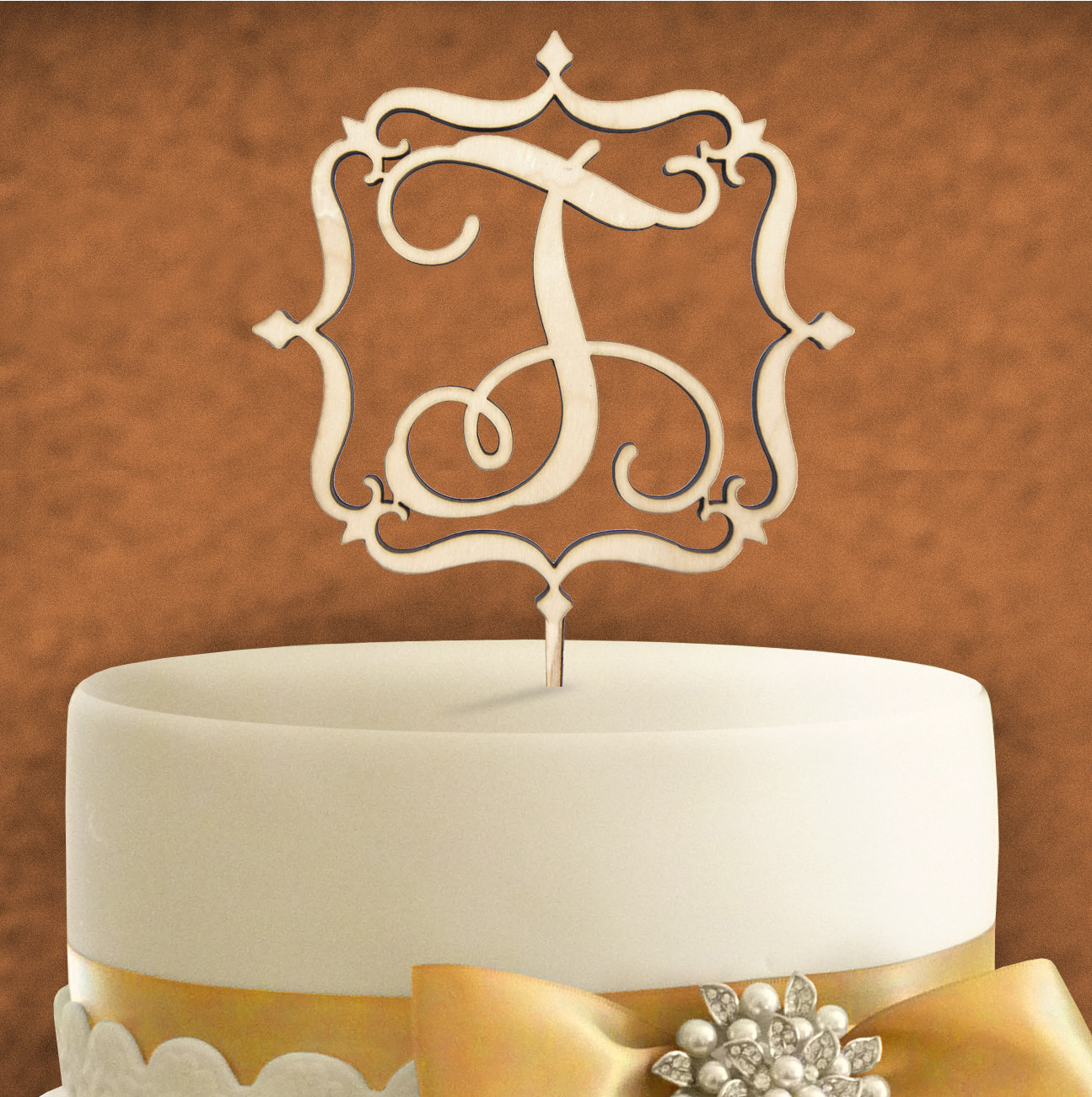 aMonogramArtUnlimited Square Frame Cake Topper | Wayfair