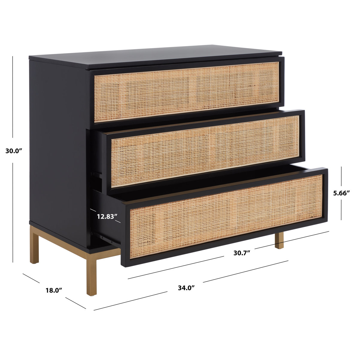 Sand & Stable Prudhoe 3 Drawer 34'' W Dresser & Reviews | Wayfair