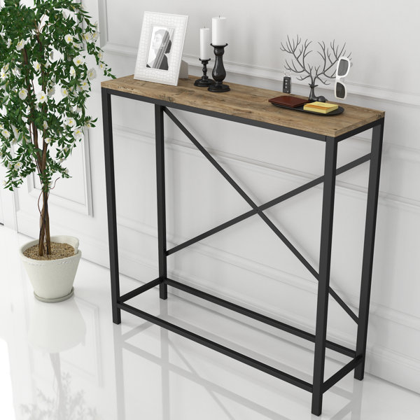 17 Stories Dory Industrial Console Table 39.5" High Entryway Table ...