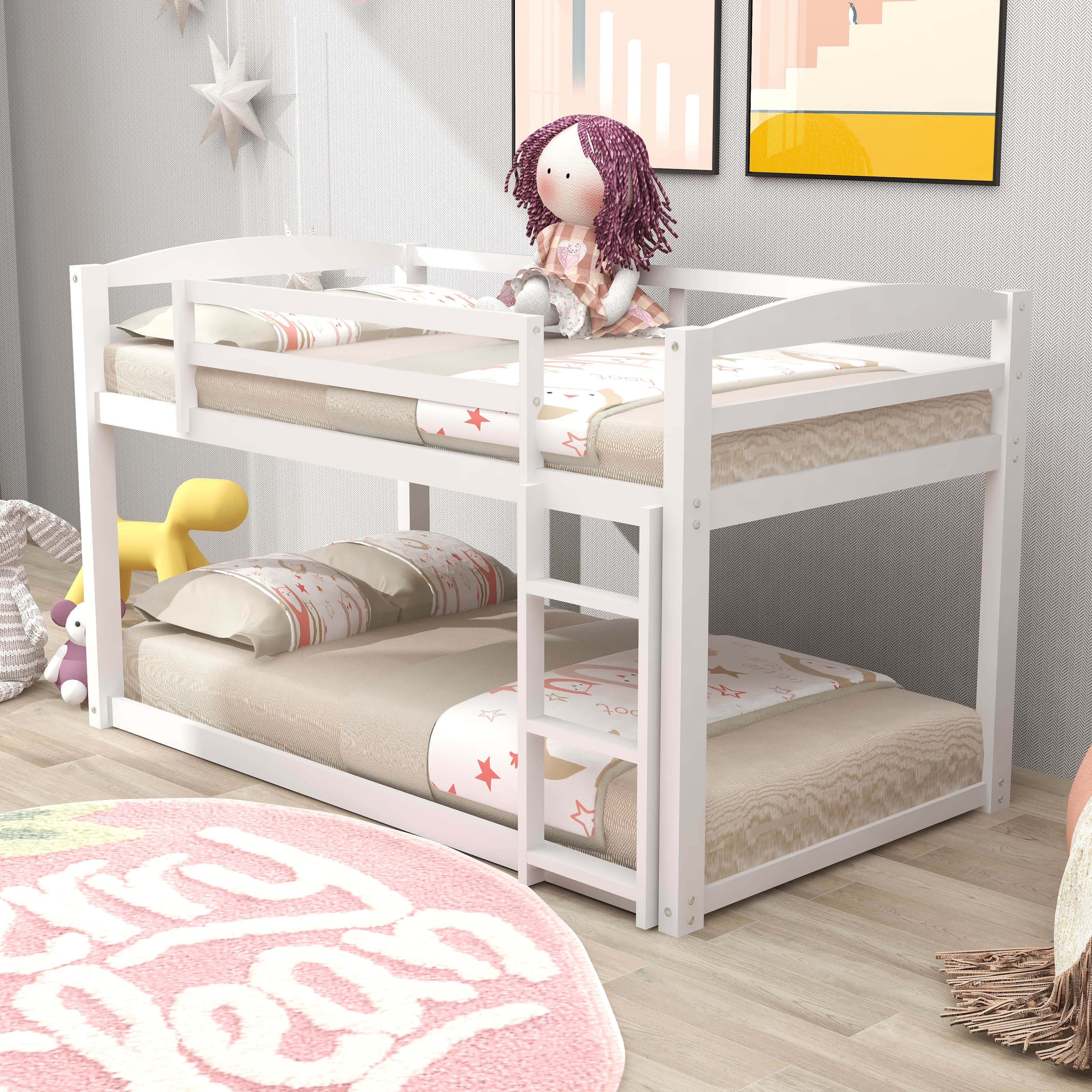 Harriet Bee Dilla Twin Over Twin Standard Bunk Bed by Harriet Bee | Wayfair