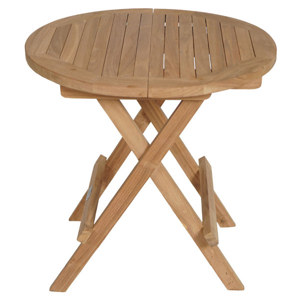 KMH 50cm round teak side table | Wayfair.co.uk