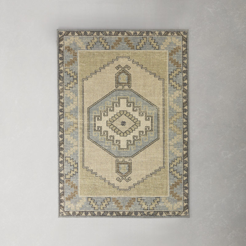 Fletcher Light Blue/Beige/Light Brown Rug & Reviews | AllModern