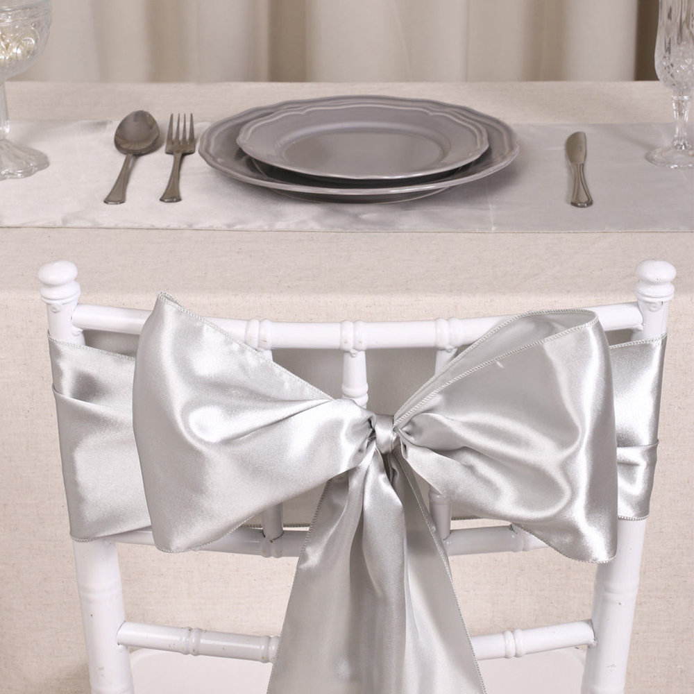 Boshen Satin Chair Sash Ribbon Bow | Wayfair