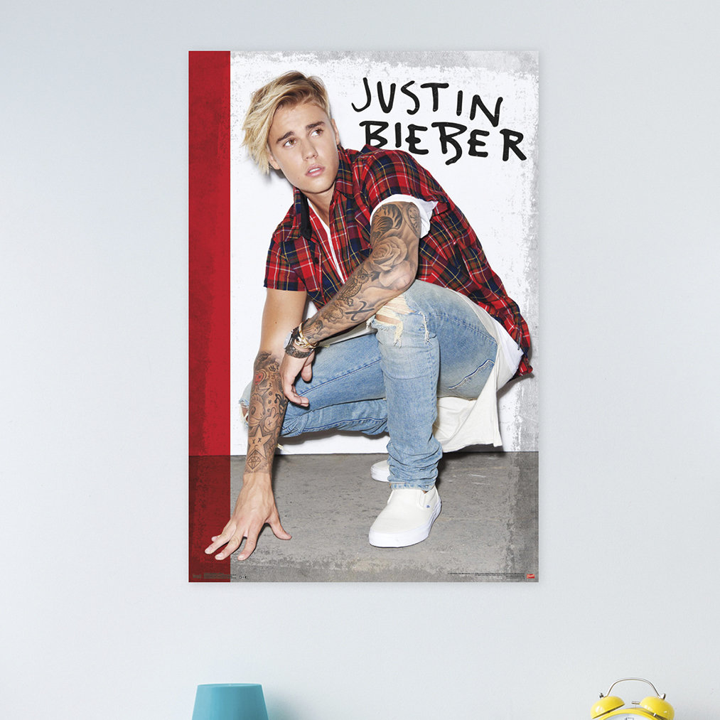 Trends International Justin Bieber - Flannel Paper Print | Wayfair