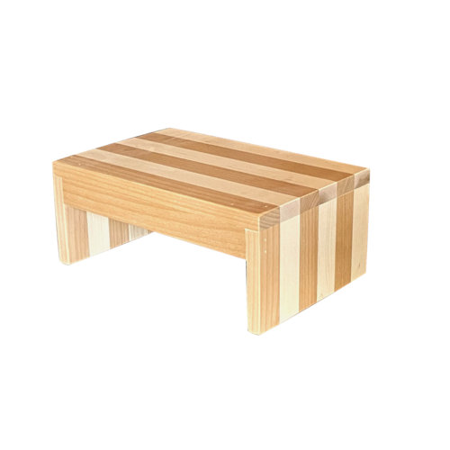 Gracie Oaks Modern Wood Step Stool In Walnut Cherry | Wayfair