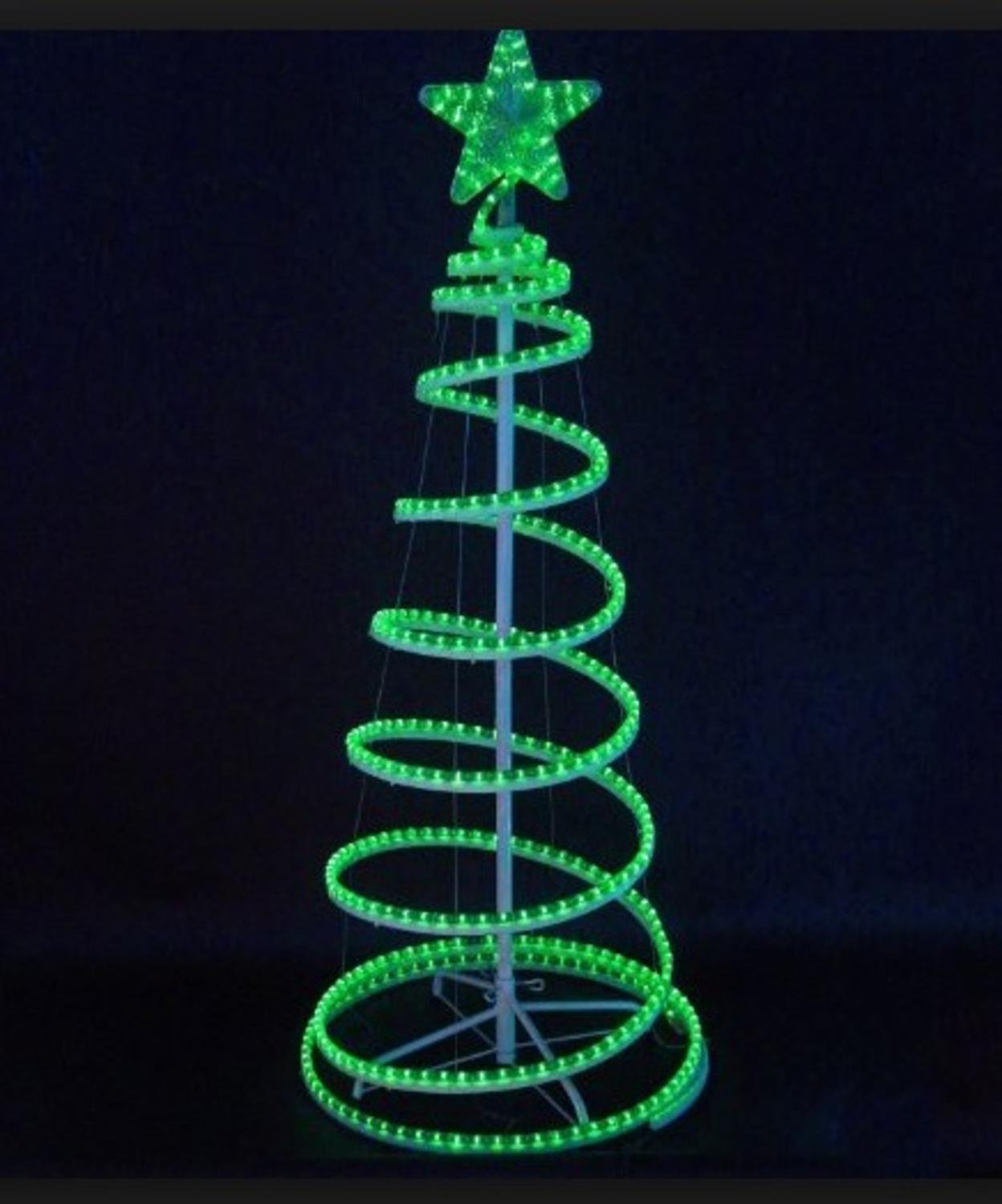 Northlight 6' Green LED Lighted Outdoor Spiral Rope Light Christmas ...