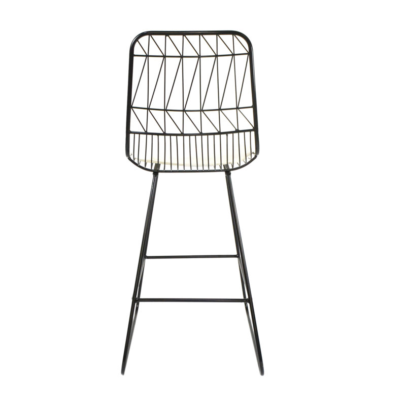 Wrought Studio Nico Modern Geometric 26.25" Patio Bar Stool with ...