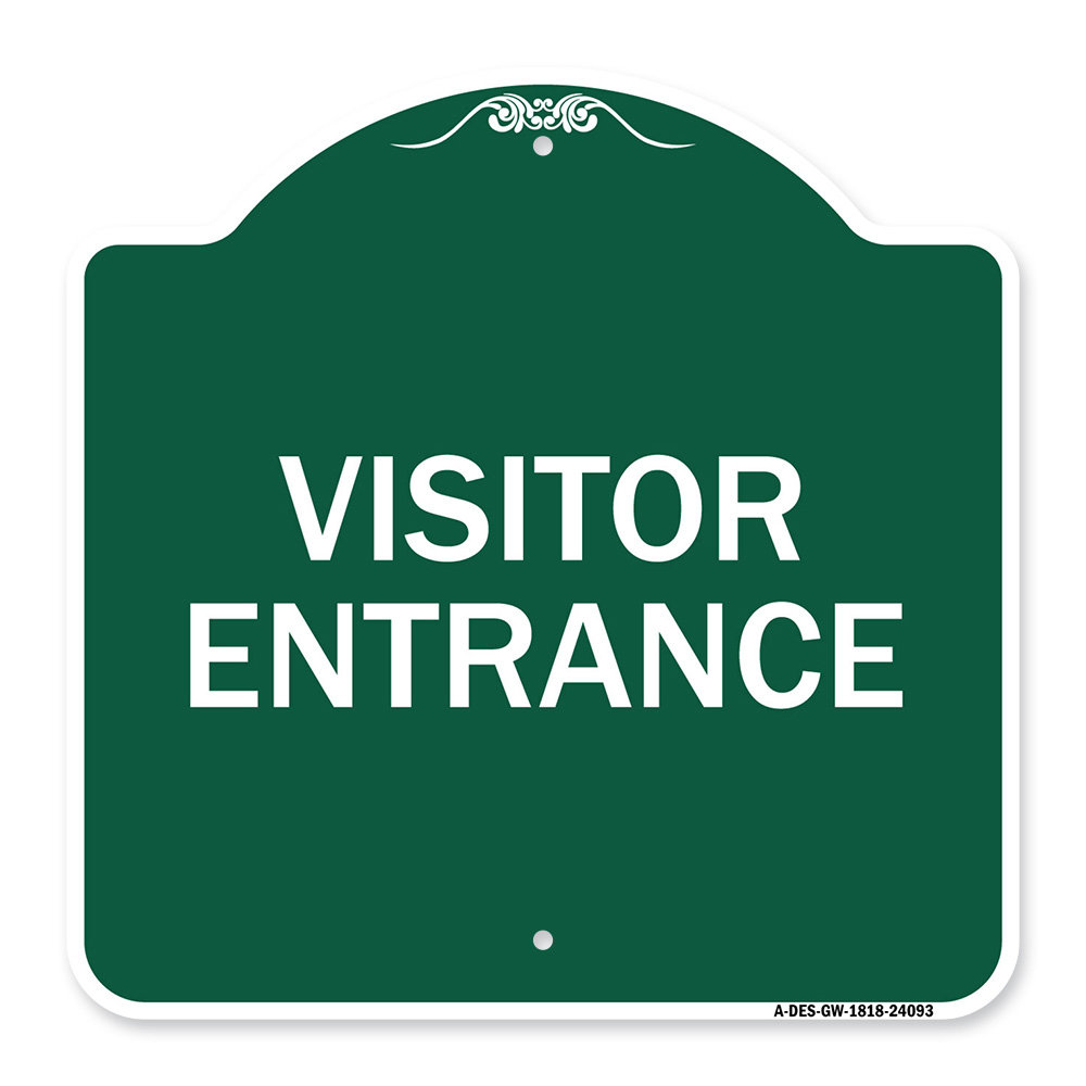 Signmission Designer Series Sign - Entrance Sign Visitor Entrance ...