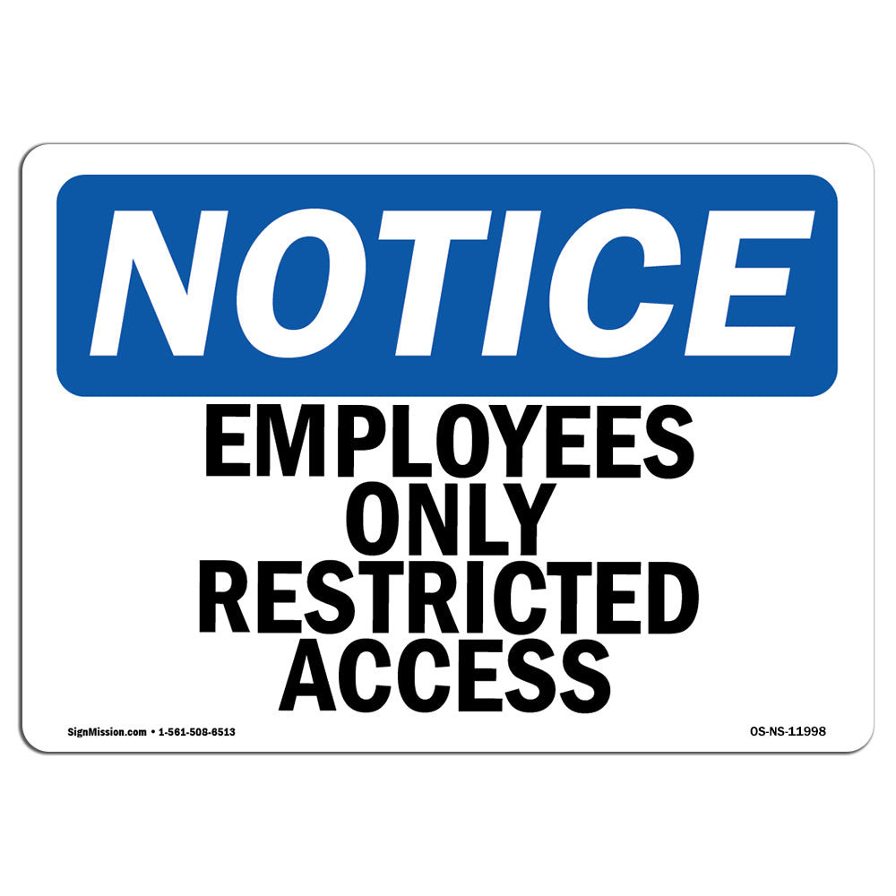 SignMission Employees Only Restricted access Sign | Wayfair