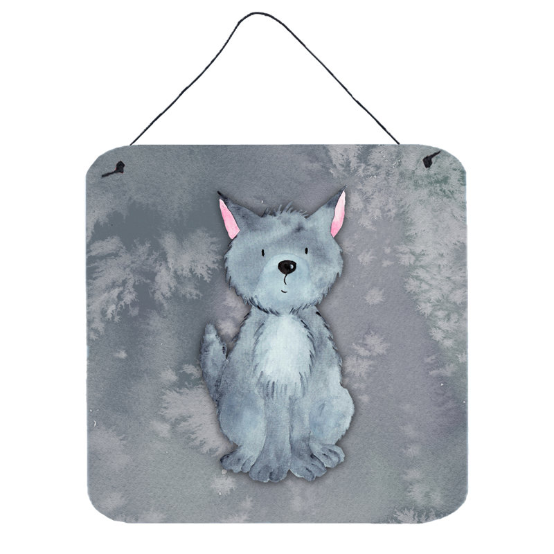Zoomie Kids Wolf Square Aluminum Wall Décor | Wayfair