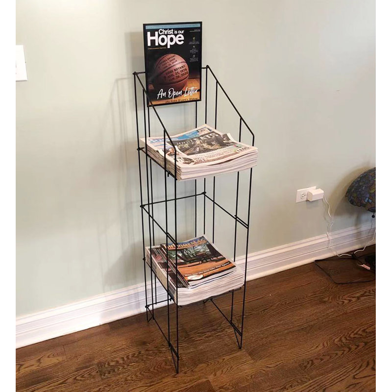 Rebrilliant® Display, Bulk Newspaper Wire Rack Magazine Stand 1112-912 ...