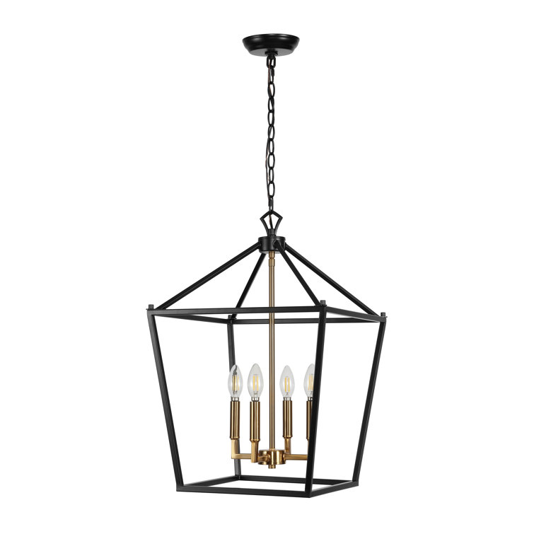 Gracie Oaks Henjes 4 - Light Lantern Geometric Pendant | Wayfair