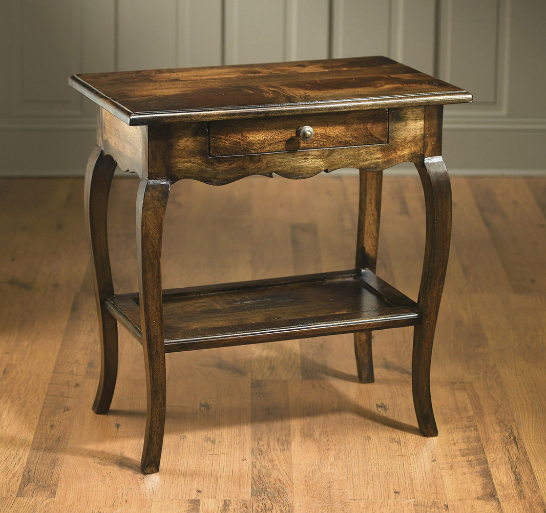 Astoria Grand Dickson 30'' Tall Solid Wood End Table with Storage | Wayfair