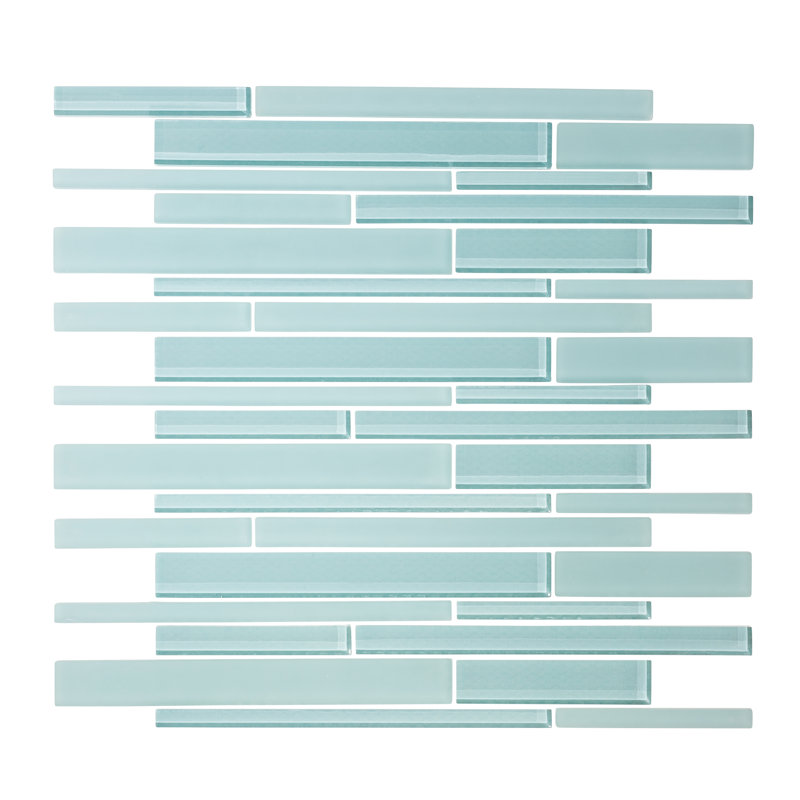 VicciDesign Linear Random Sized Glass Mosaic Tile & Reviews | Wayfair
