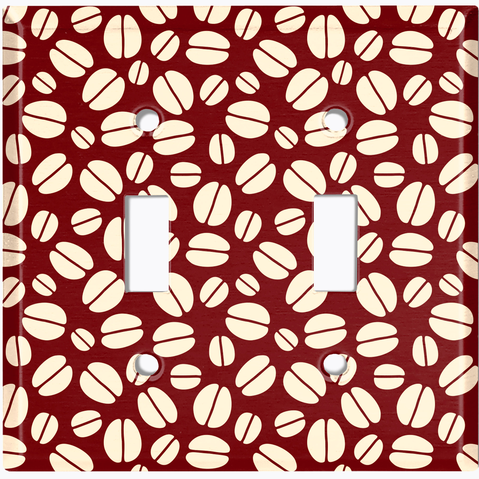 WorldAcc Heart Coffee Cups 2-Gang Toggle Light Switch Wall Plate | Wayfair