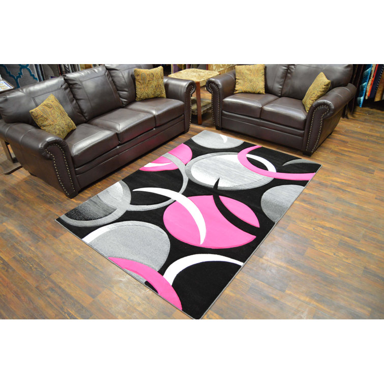 Pink And Black Area Rugs