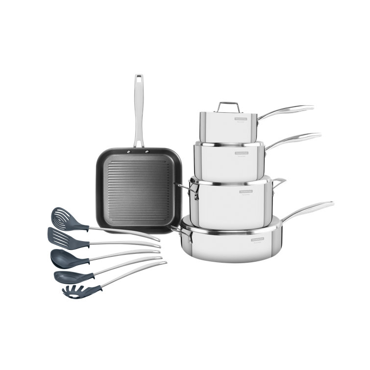 Tramontina 10 Pcs. Tri-Ply Cookware And Utensil Set | Wayfair.co.uk